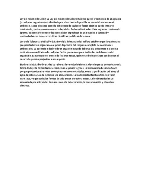 ley del mínimo de liebig pdf