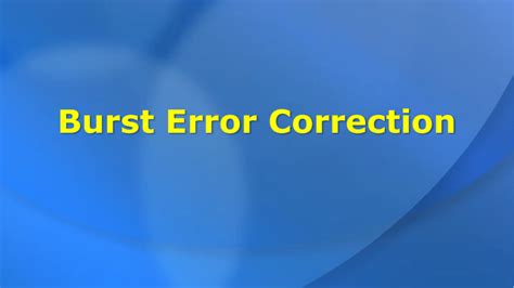 Burst Error Correction Interleaving And Bit Stuffing