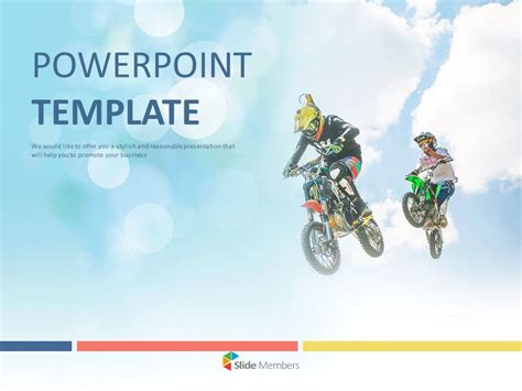 Free Powerpoint Template Motorbike Performance