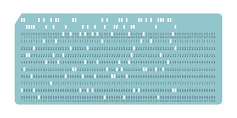 Vintage Ibm Punch Card For Electronic Calculated Data Processing
