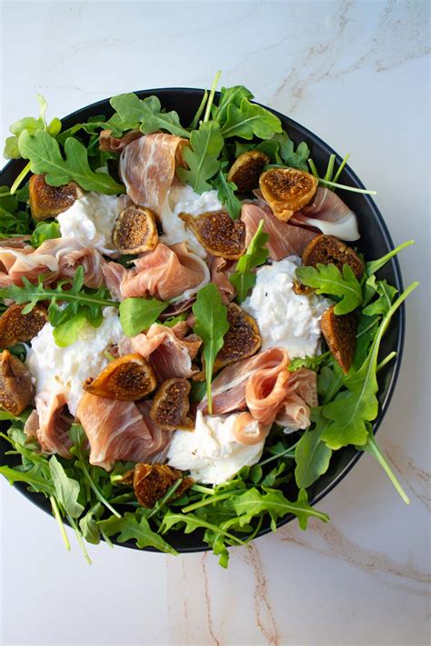 Delicious Dry Figs Prosciutto And Burrata Salad With Truffle Oil Recipe