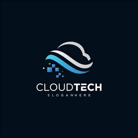 Premium Vector Cloud Tech Logo Design Technology Digital Template Illustration