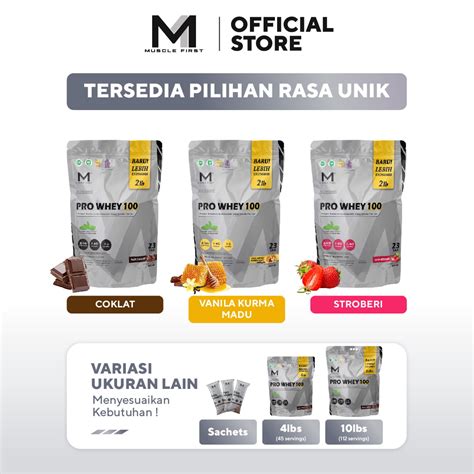 MUSCLE FIRST Pro Whey Lbs Gr Whey Protein Suplemen Fitness Muscle First Store