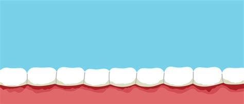 Gum Disease Cartoon Banner Periodontitis Gum Bleeding Plaque On The