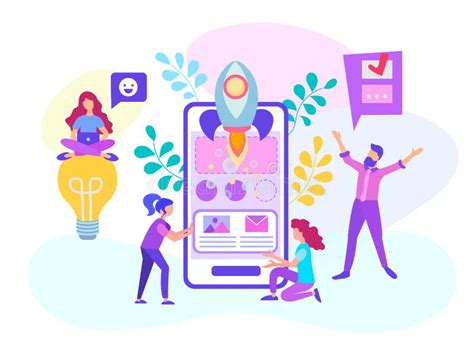 Start Up Of A Mobile Application Creation Of A Mobile Online Project Work In A Team Of Web