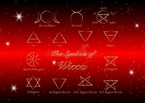 Grupo Dourado De Runas Das Bruxas Símbolos Wiccan Da Adivinhação Símbolos Ocultos Antigos