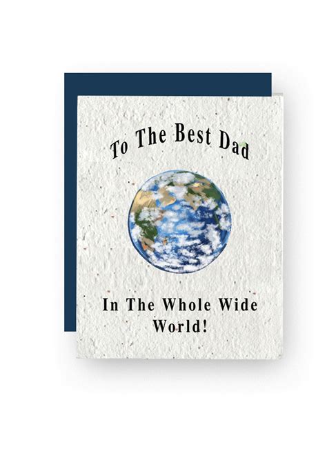 Earthly Embrace Wildflower Seed Paper Card For Dad Artsy Ems Designs
