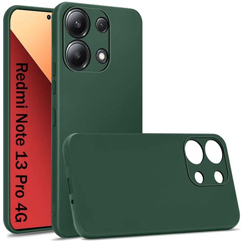 Etui do Xiaomi Redmi Note 13 Pro 4G zielone matowe ze szkłem