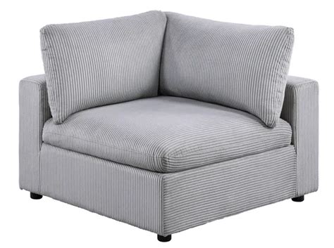 Dropship Dark Gray Color 8pc Modular Sectional Set Corduroy Upholstery