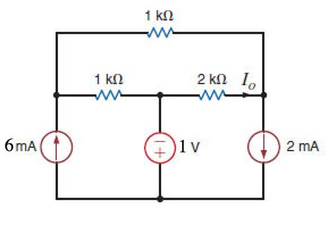 solved find io in the network in the figure using nodal