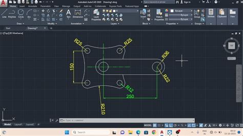 Autocad 2d Drawing Exercises For Practice In Hindi How To Use Rectangular Array Command In