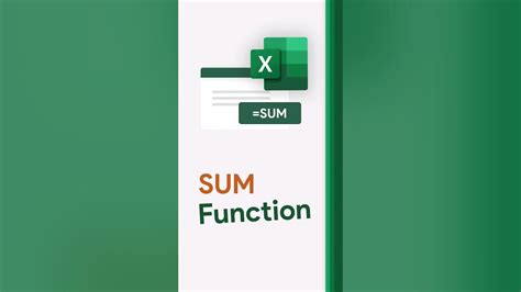 How To Use The Sum Function In Excel Quick Tutorial Youtube