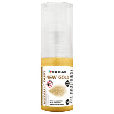 Pyłek metaliczny złoty New Gold pompka Food Colours g