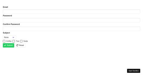Vee Validate Examples CodeSandbox