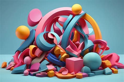 premium photo 3d bubbles illustrations colorful objects different shapes