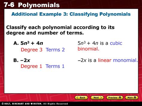 SLO: ClassifyPolynomials and find their degree - ppt download