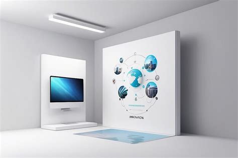 Premium Photo Interactive Floating Innovation And Technology Showcase