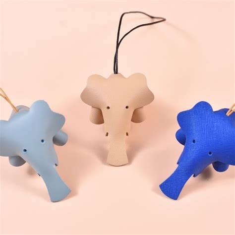 [레더키트] 환경교육 업사이클링 천연소가죽 공예diy키트 코끼리키링 만들기 1세트 랜덤색 유치원교구 돌봄 방과후수업 센터 Leather Kit