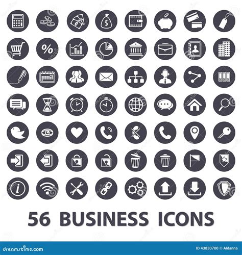 Business Icons Set Stock Vector Image 43830700