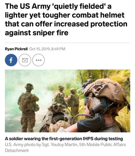 The US Army Quietly Fielded A Lighter Yet Tougher Combat Helmet That