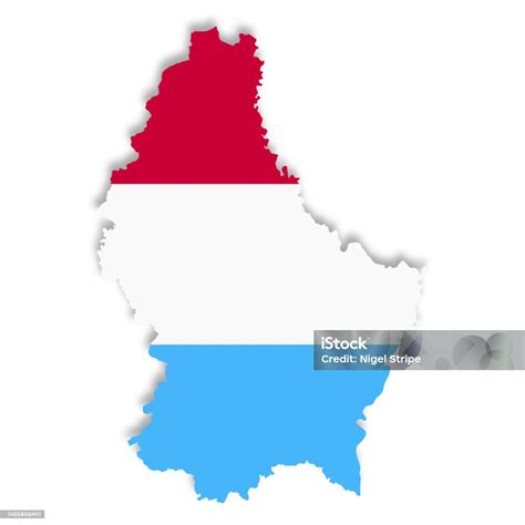 클리핑 경로 3d 그림이 있는 흰색 배경에 룩셈부르크 국기 지도 기에 대한 스톡 벡터 아트 및 기타 이미지 기 네덜란드 지도 Istock