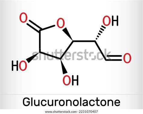 Glucuronolactone Molecule Naturally Occurring Substance Used Stock