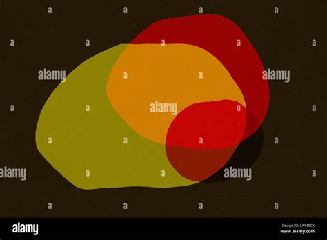 Abstract Illustration Featuring Overlapping Geometric Shapes In Warm Tones The Blend Of Green