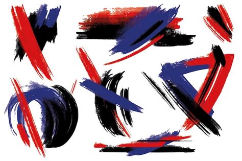 Pinceladas Y Manchas Abstractas De Vector Colorido Vector Premium