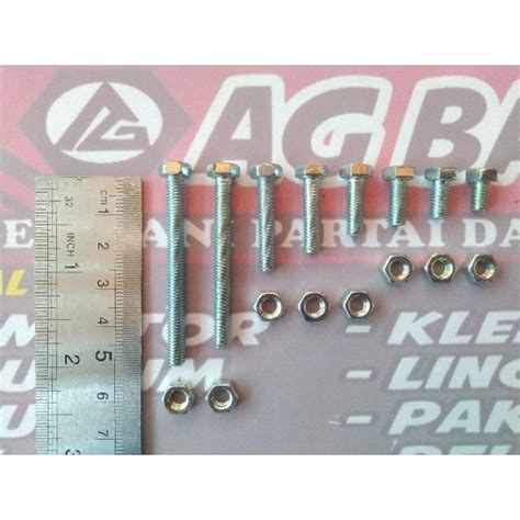 Jual Baut Mur Jp M4 X 50 5 Cm Baut 7 Putih Baut Kunci 7 Shopee