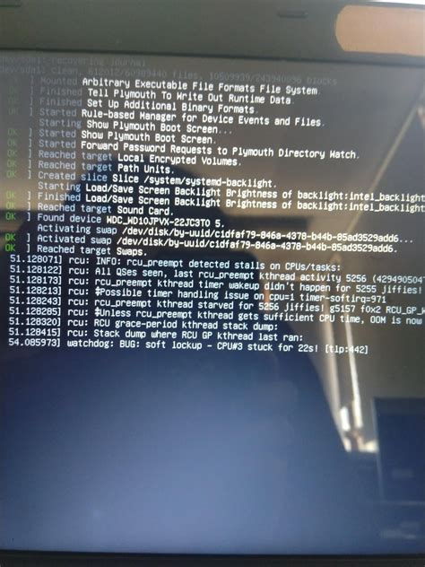 stuck on boot after displaying reached target swaps on reboot shows