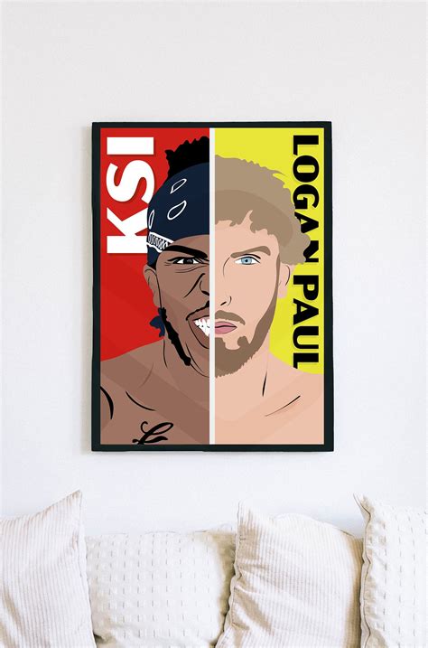 Ksi Logan Paul Art Tv Youtube Minimal Poster Print Wall Art T A3