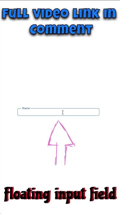 Floating Label Input Using Html And Css Input Html Css Youtube
