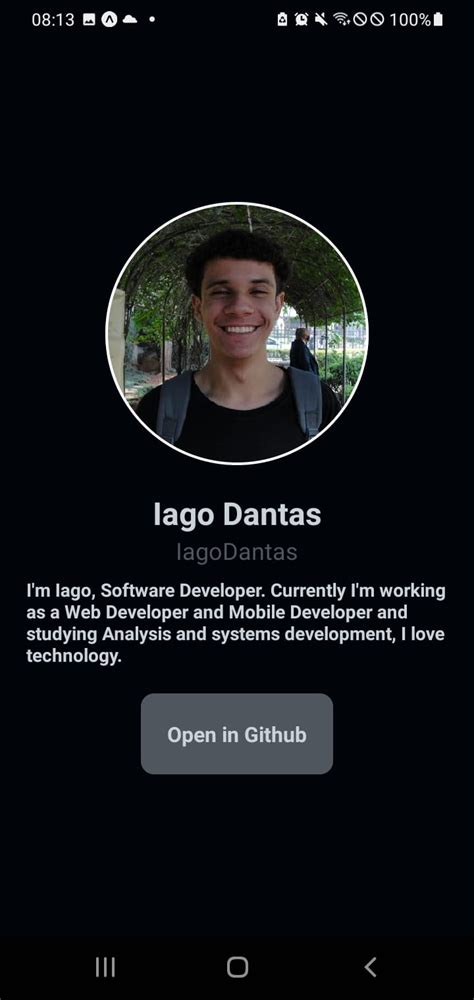 GitHub IagoDantas Profile Github React Native
