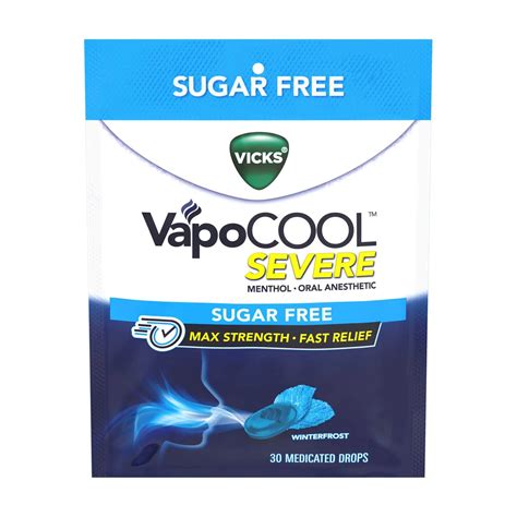 Buy Vicks Vapocool Severe Sugar Free Medicated Sore Throat Drops Max