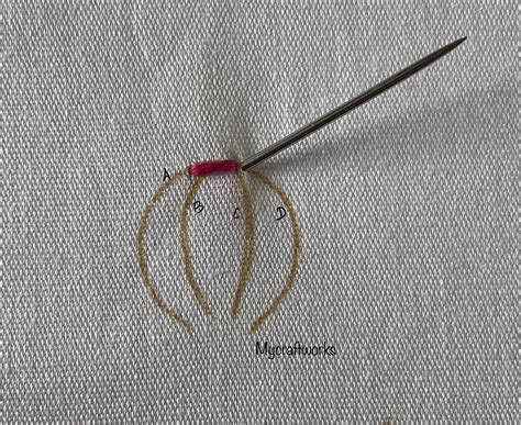 My Craft Works Embroidery Stitch Tutorial Flat Stitch How To Do