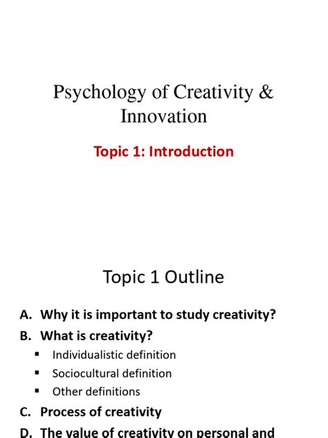 topic 1 introduction pdf creativity thought