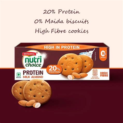 Milk Almond Britannia Nutri Choice Protein Biscuits Packaging Type