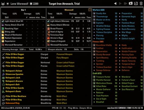 Werewolf Being Able To Use Weapon Passives — Elder Scrolls Online