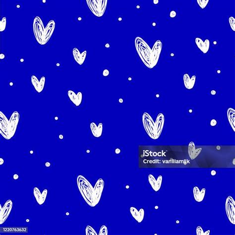 抽象的なシームレスなパターンの背景デザインラッピング紙壁紙バッグやドレスのテキスタイルなどの青と白の色のスウォッチ いたずら書きのベクター