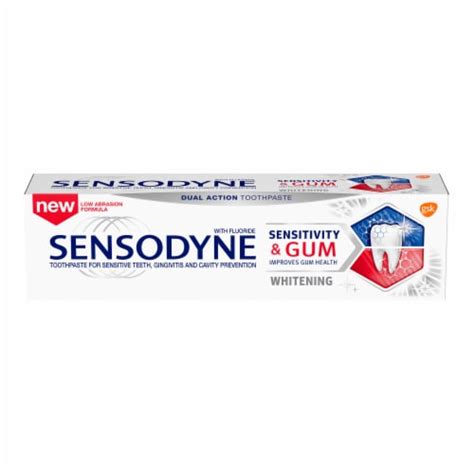 Sensodyne Sensitivity And Gum Whitening Fluoride Toothpaste For Sensitive Teeth Pack Of