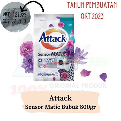 Jual Attack Sensor Matic Deterjen Bubuk 800gr Shopee Indonesia