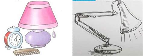 Lamp Drawing Colour Easy Simple Table And Step By Step