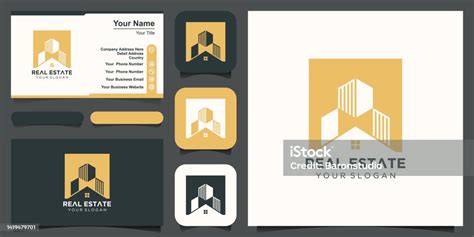 Ilustración De Logotipo Abstracto De Bienes Raíces Y Vector De Diseño