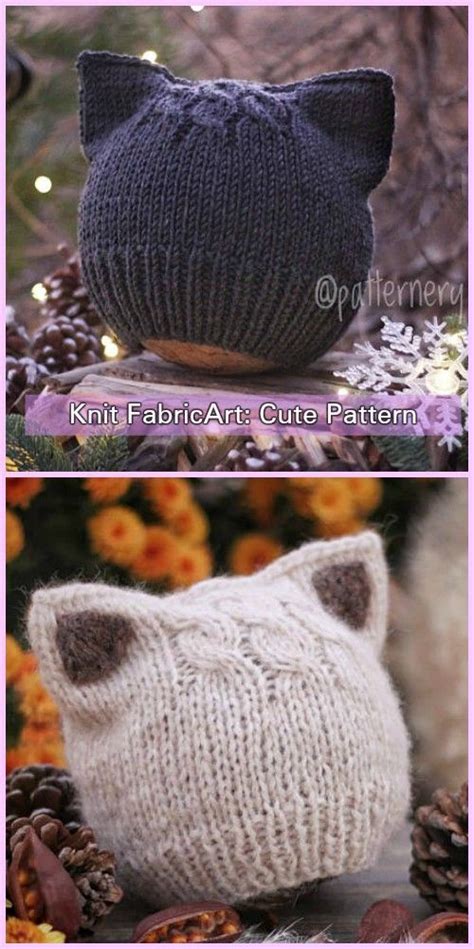 Knit Fox Ears Cat Ears Beanie Hat Knitting Pattern Artofit