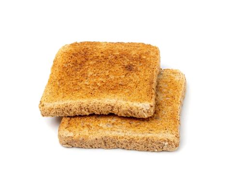 Tostadas De Pan Sándwich Tostado Aislado Rebanadas Cuadradas Piezas De