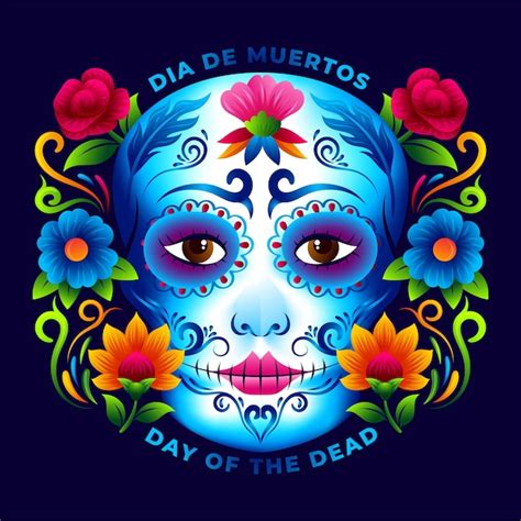 Premium Vector Dia De Los Muertos Calavera Catrina With Mexican Folk Art Floral Vector Design