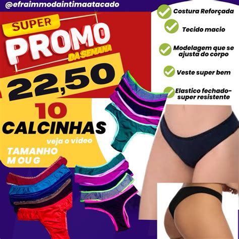 KIT 10 Calcinhas MODELO TANGA CONFORTAVEL DE FABRICA CONFORTO Shopee