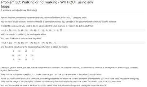 problem 3a walking or not walking preliminary