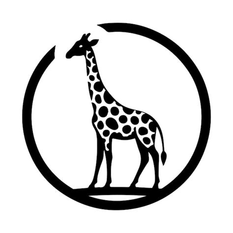 Premium Vector Giraffe Camelopard Giraffid Silhouette Editable Vector