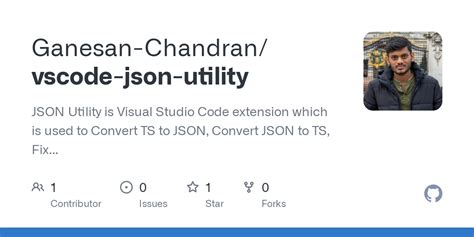 GitHub Ganesan Chandran Vscode Json Utility JSON Utility Is Visual Studio Code Extension
